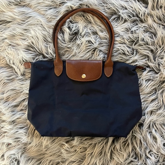 Longchamp | Bags | Authentic Longchamp Le Pliage Tote Navy Medium ...
